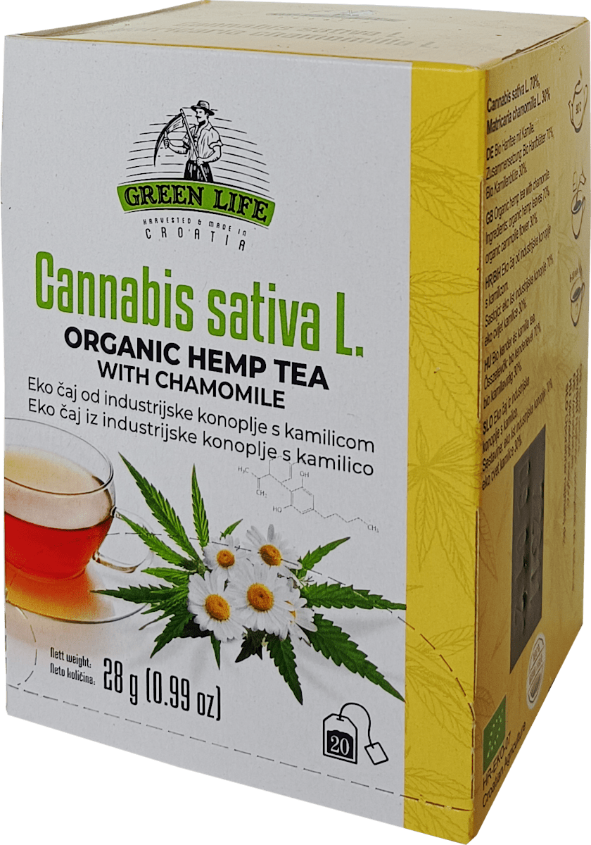GREEN LIFE Eko čaj od konoplje s kamilicom, 28 g | dm.hr