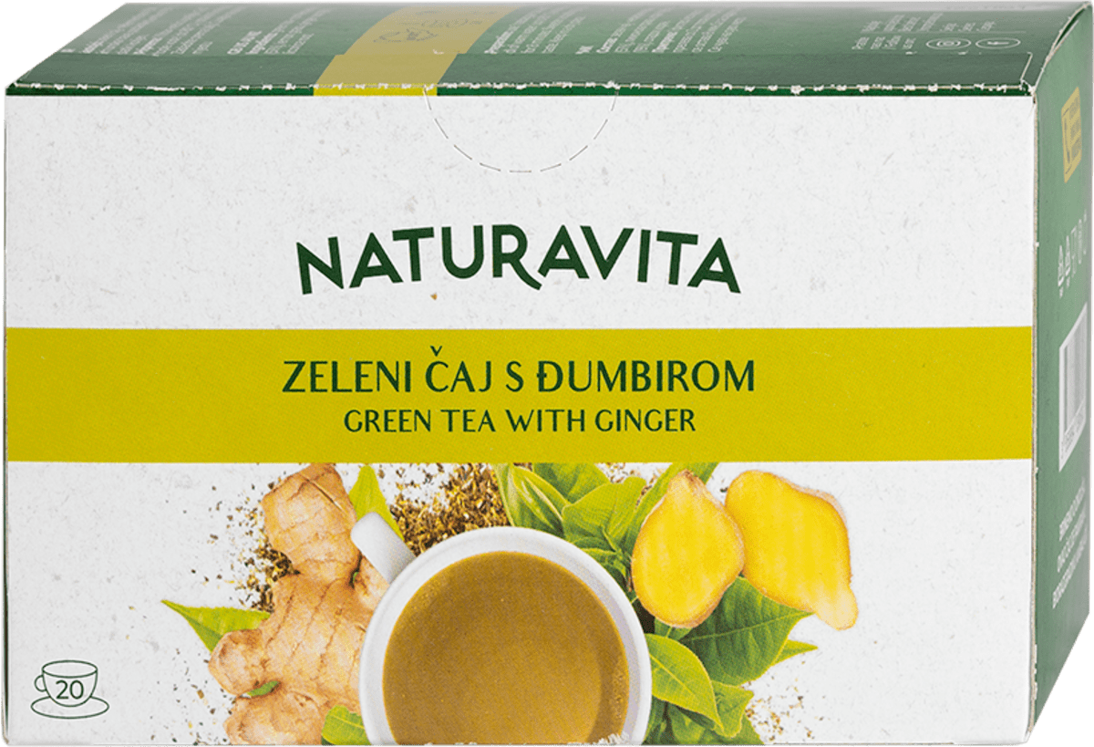 NATURAVITA Zeleni čaj s đumbirom, 20 vrećica, 40 g | dm.hr
