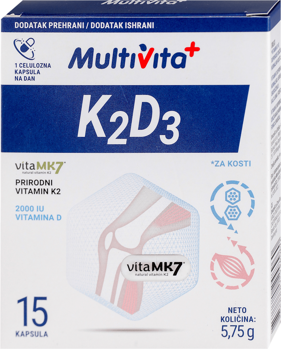 Multivita K2D3 kapsule, 15 kom | dm.rs