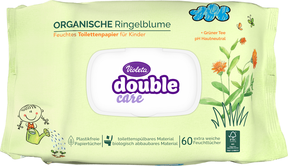 Violeta kids dječiji vlažni toaletni papir, 60 kom. | dm Bosna i ...