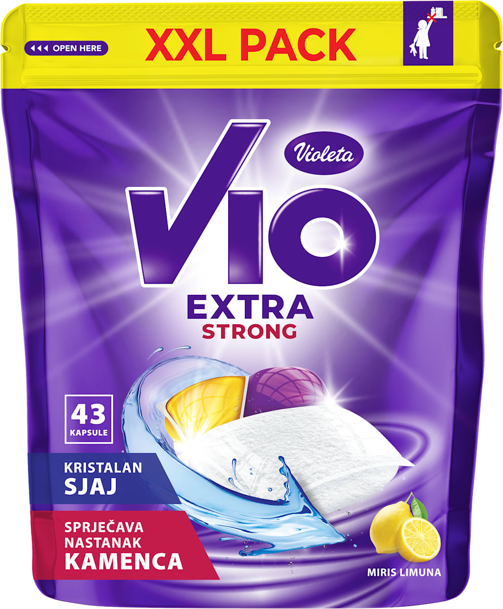 Violeta VIO VIO Ekstra Strong kapsule za pranje suđa - miris limuna, 43 ...