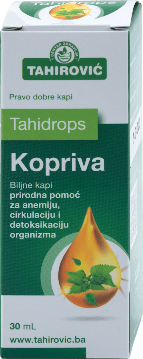 TAHIROVIĆ Tahidrops Biljne kapi - kopriva, 30 ml | dm Bosna i Hercegovina