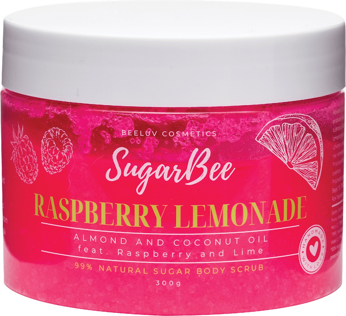 BeeLuv Raspberry Lemonade piling za tijelo, 300 g | dm Bosna i Hercegovina