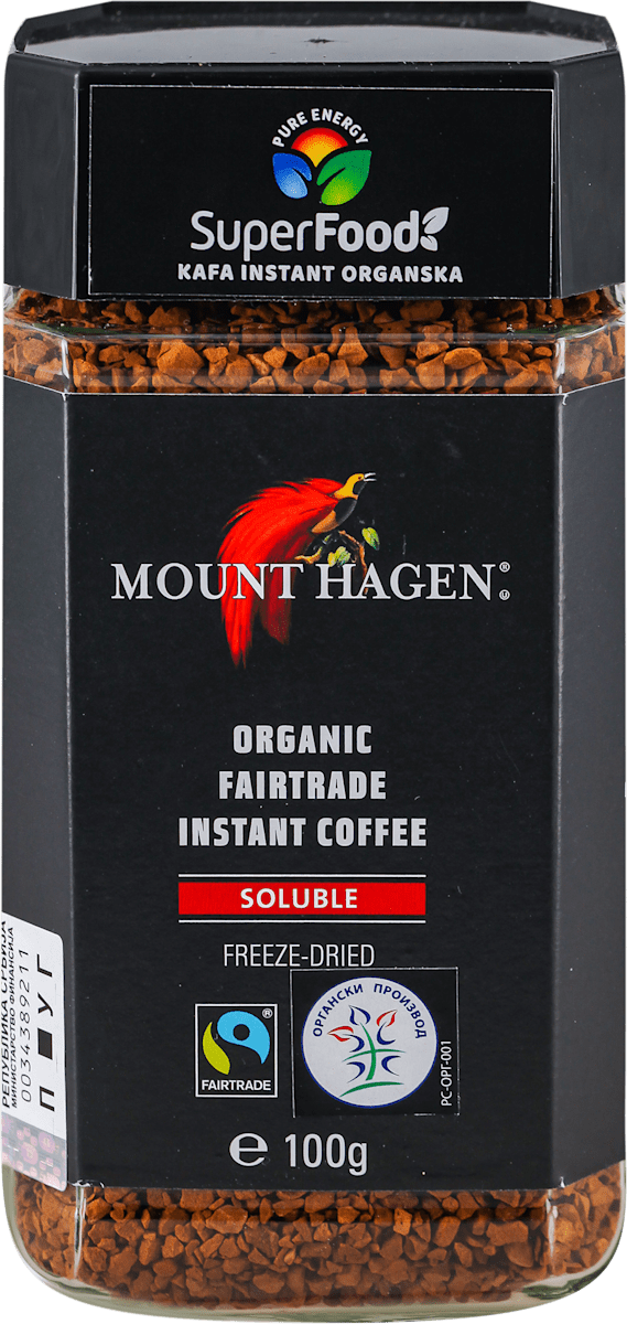 MOUNT HAGEN ORGANIC FAIRTRADE INSTANT kafa, 100 g | dm.rs