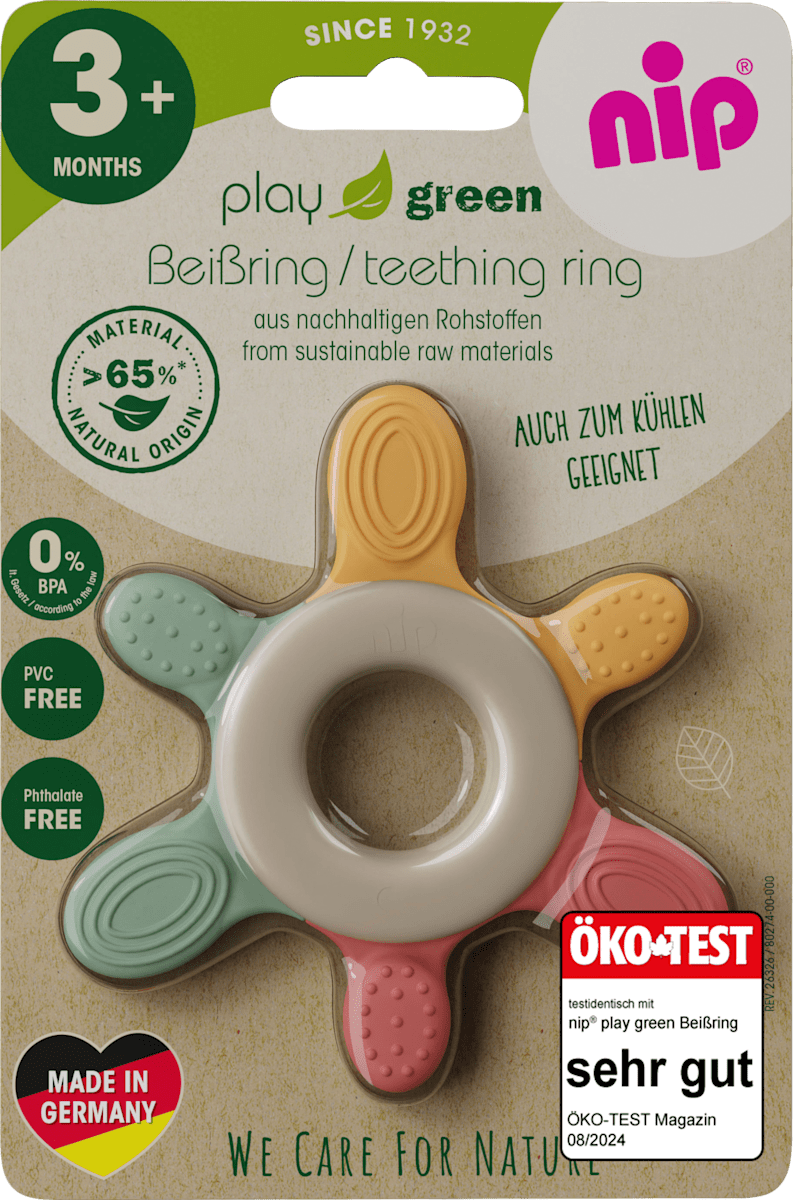 Nip Beißring Play Green rot, 1 St dauerhaft günstig online kaufen | dm.de