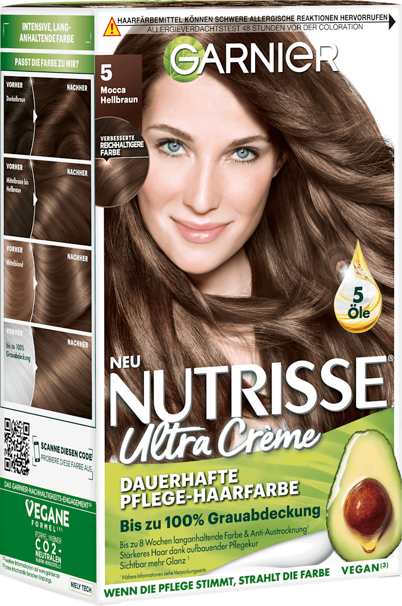 GARNIER NUTRISSE Haarfarbe 5 Mocca Hellbraun, 1 St dauerhaft günstig ...
