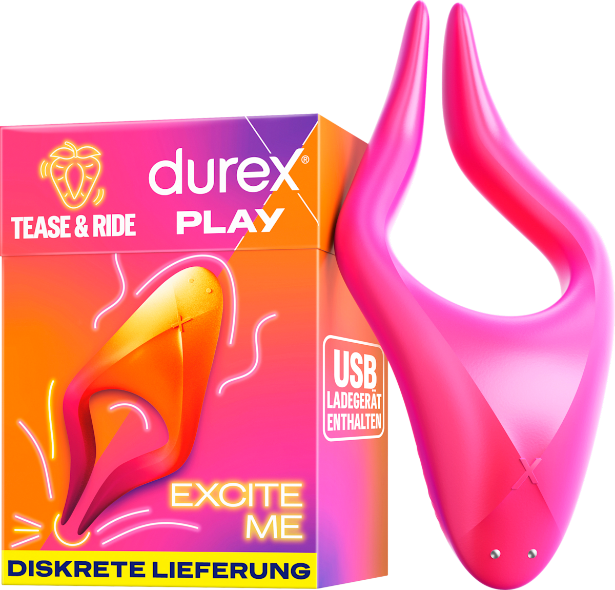Durex Vibrator Tease & Ride Multi Stimulator, 1 St | dm.at