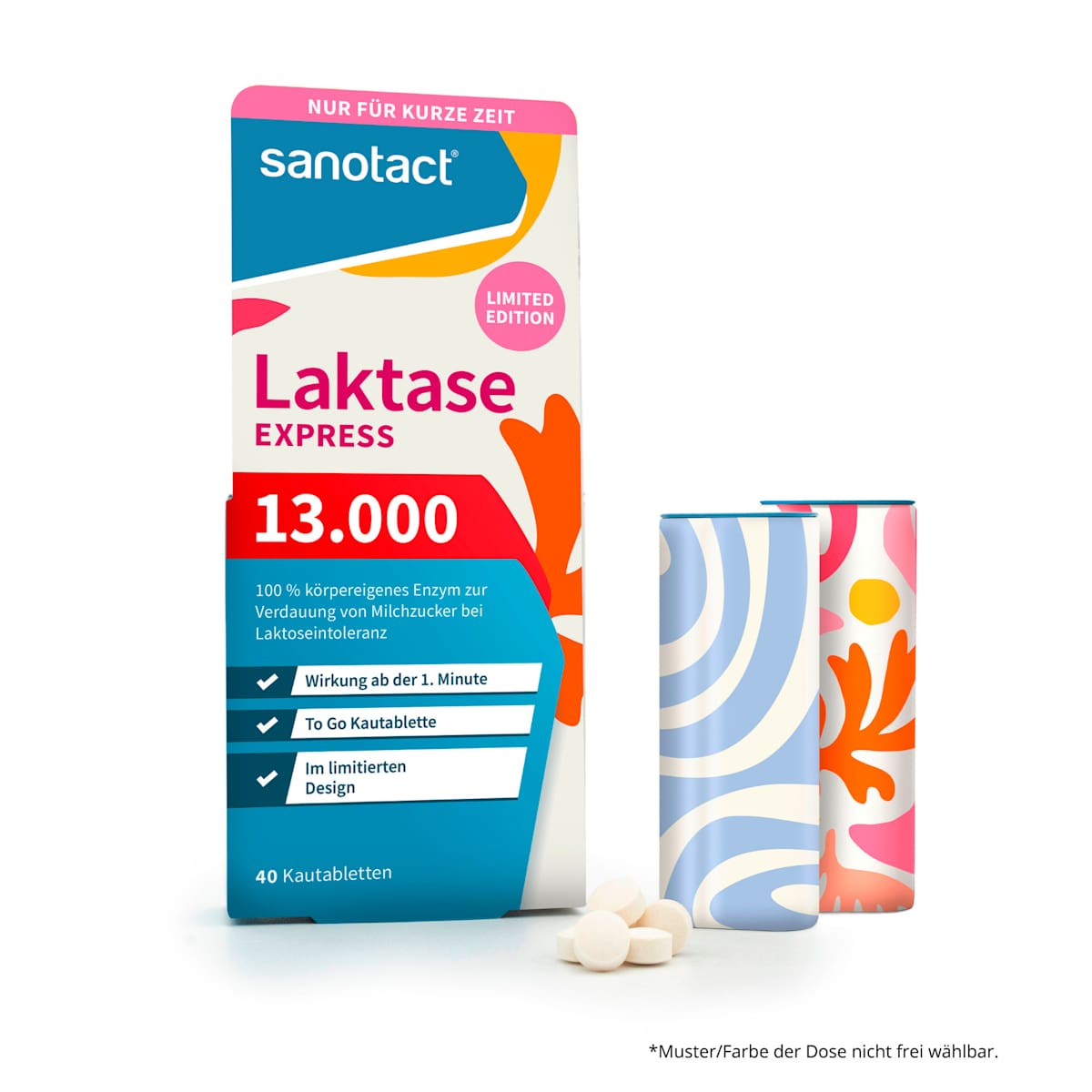 sanotact Express Laktase 13000 Kautabletten 40 St, 18 g dauerhaft ...