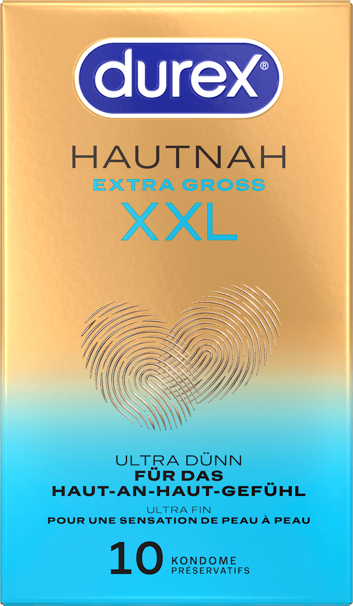 Durex Kondome Hautnah Extra Groß, Breite 60mm, 10 St dauerhaft günstig ...