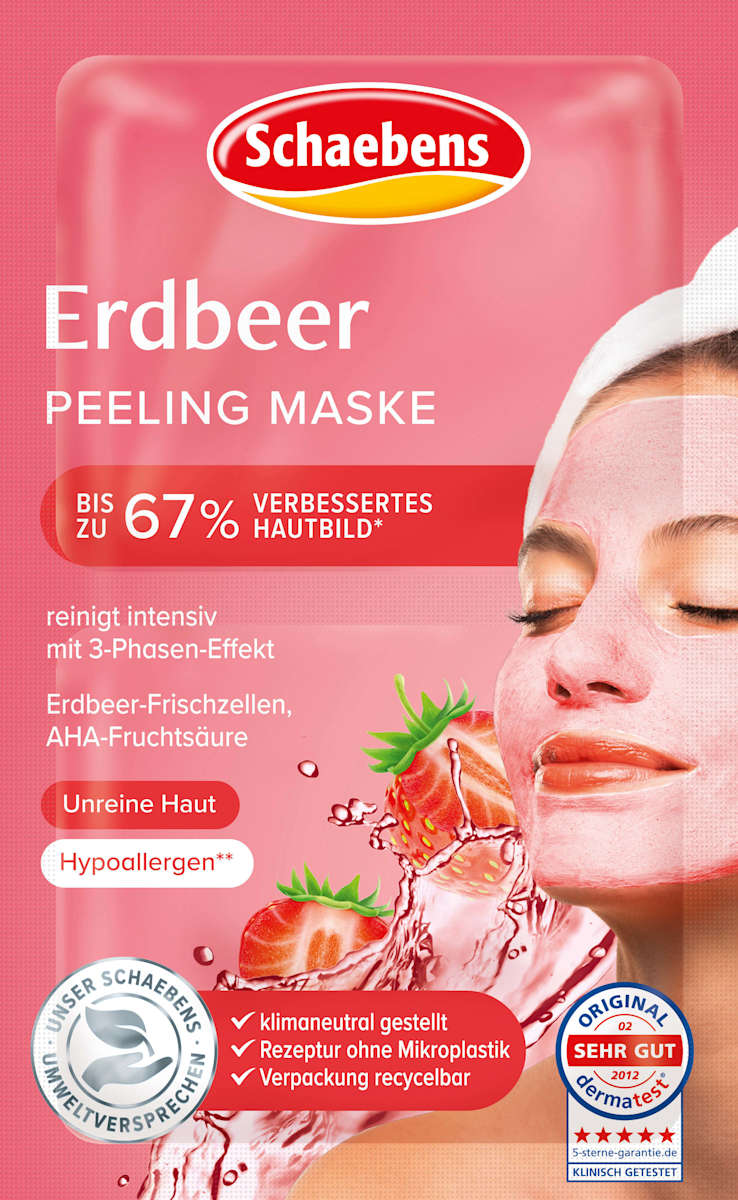 Schaebens Gesichtsmaske Peeling Erdbeere (10 St x2x6 ml), 120 ml ...