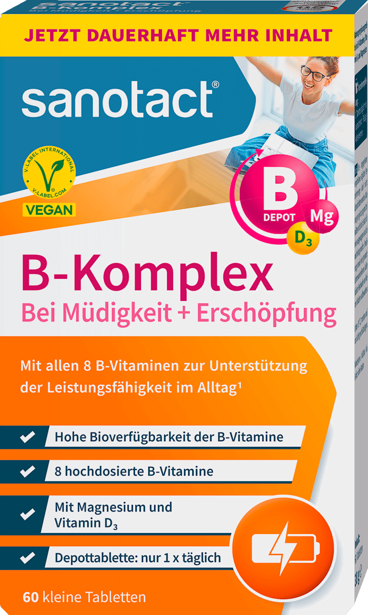 sanotact B-Komplex + Magnesium + Vitamin D3 Tabletten 60 St, 38 g ...