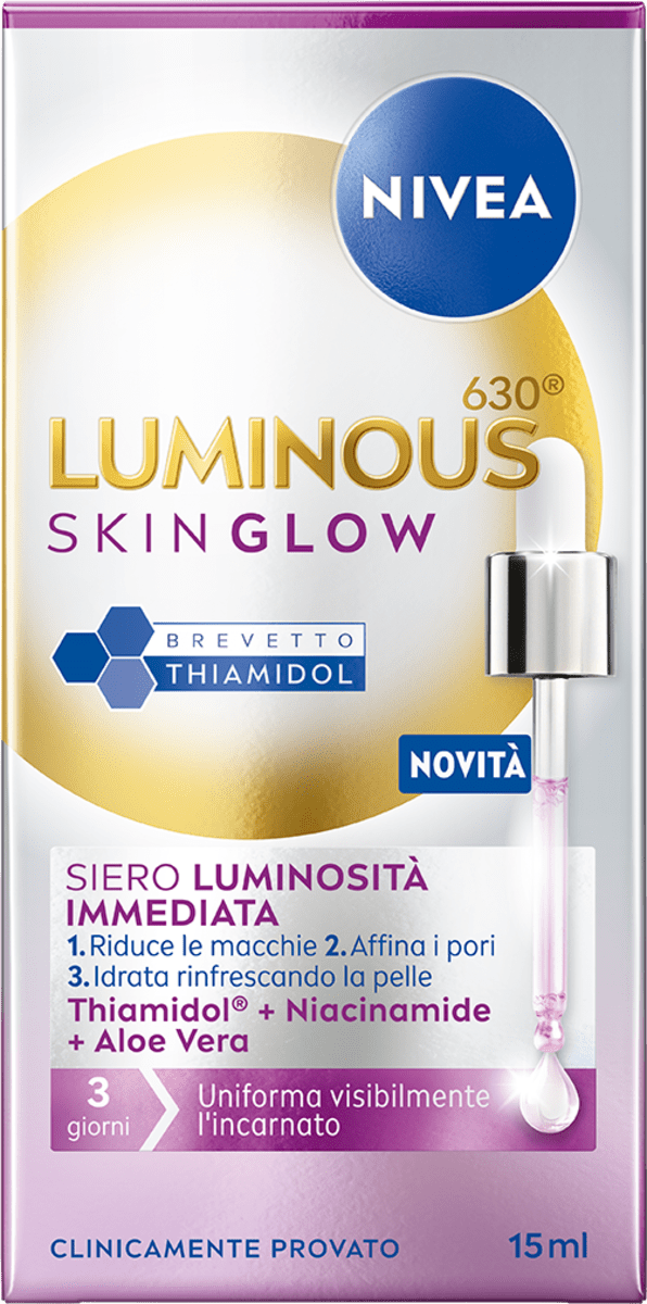 NIVEA Siero luminosità immediata Luminous630® SkinGlow mini, 15 ml | dm ...