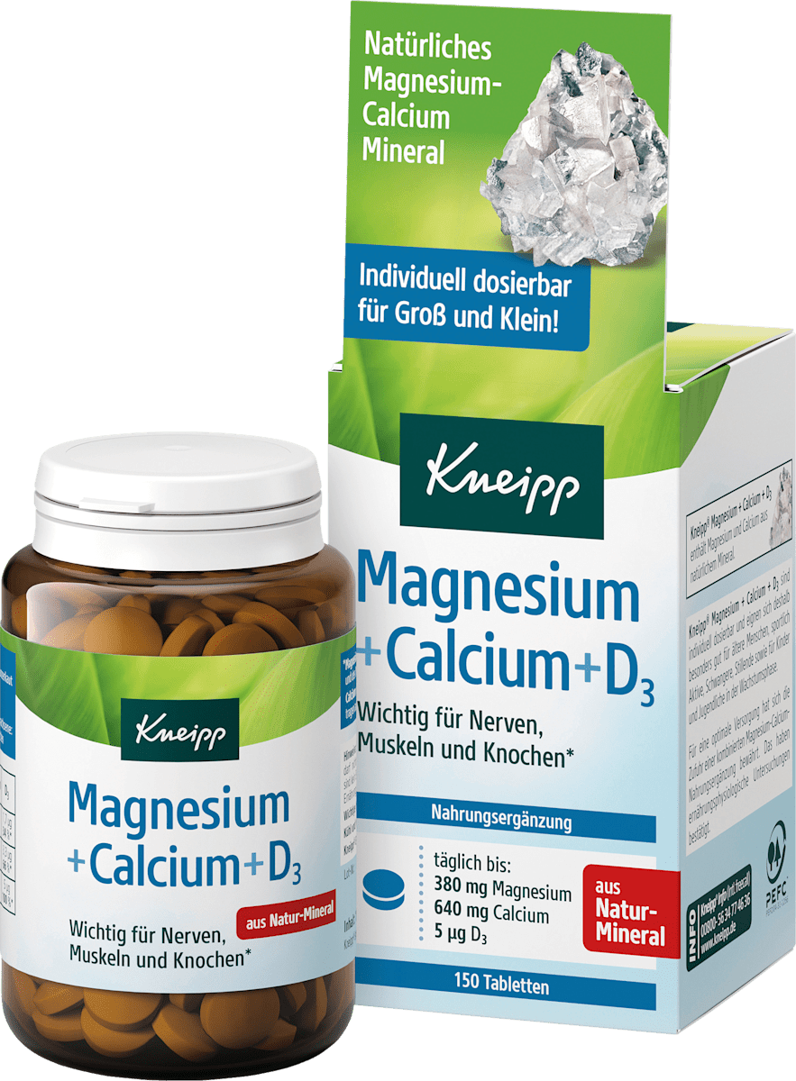Kneipp Tabletten Magnesium + Calcium + D3, 117 g | dm.at