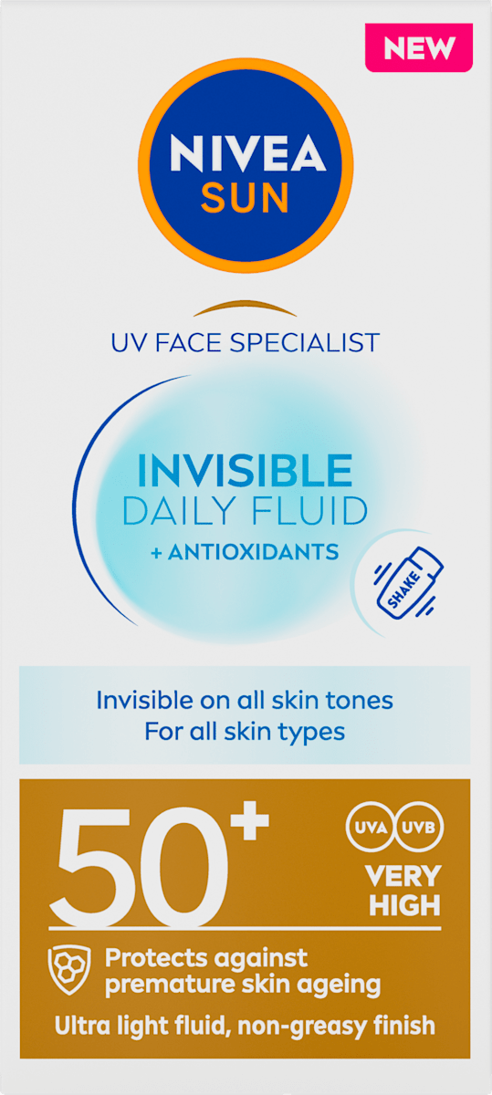 NIVEA SUN UV FACE SPECIALIST INVISIBLE DAILY FLUID za lice, SPF 50+, 40 ml | dm.rs