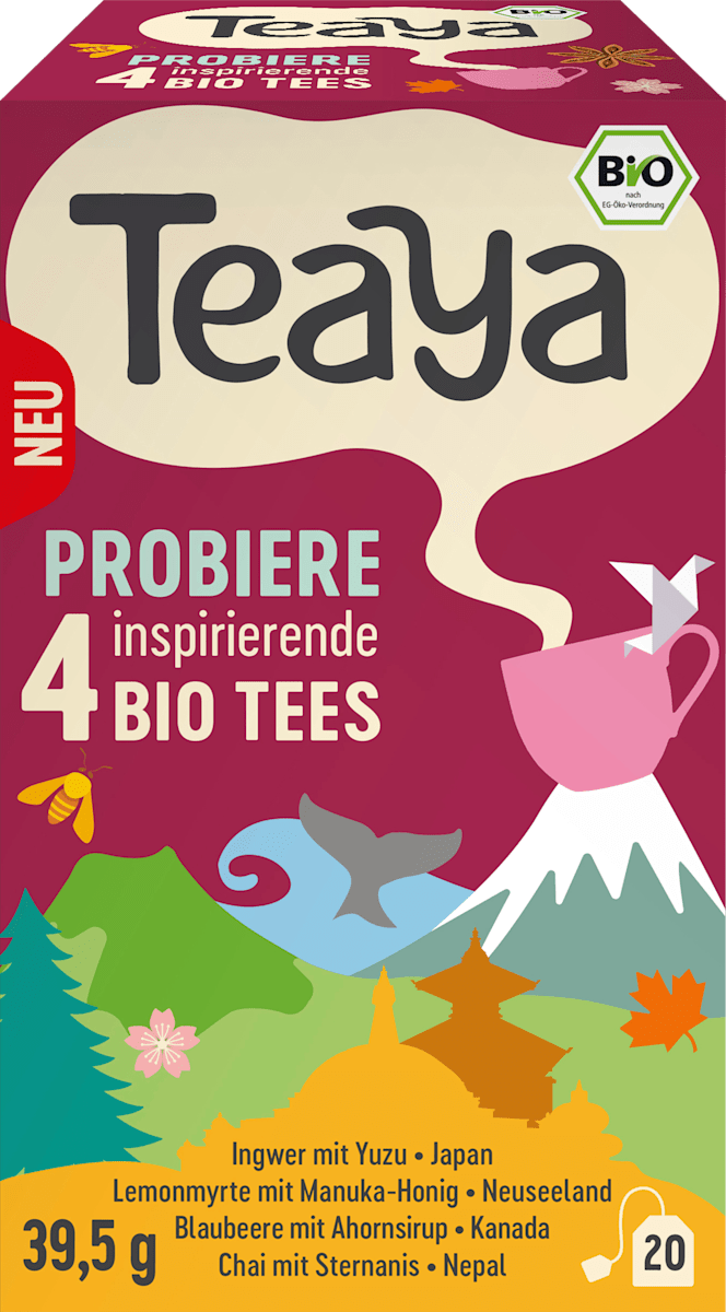 Teaya Tee Probierbox 4 Sorten (20 Beutel), 39,5 g dauerhaft günstig ...