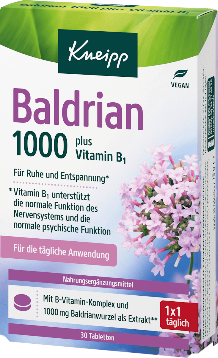 Kneipp Baldrian 1000 Tabletten 30 St, 15 g dauerhaft günstig online ...