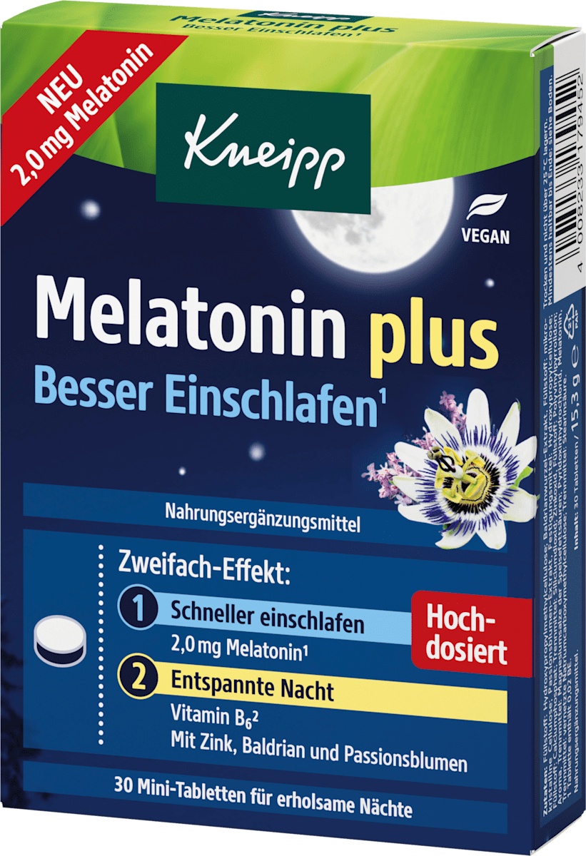 Kneipp Melatonin Plus Tabletten 30 St, 15,3 g dauerhaft günstig online ...