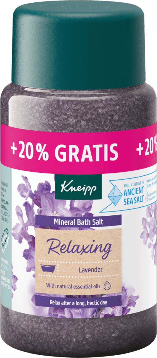 Kneipp Soľ do kúpeľa Relaxing s levaduľou, 600 g | mojadm.sk