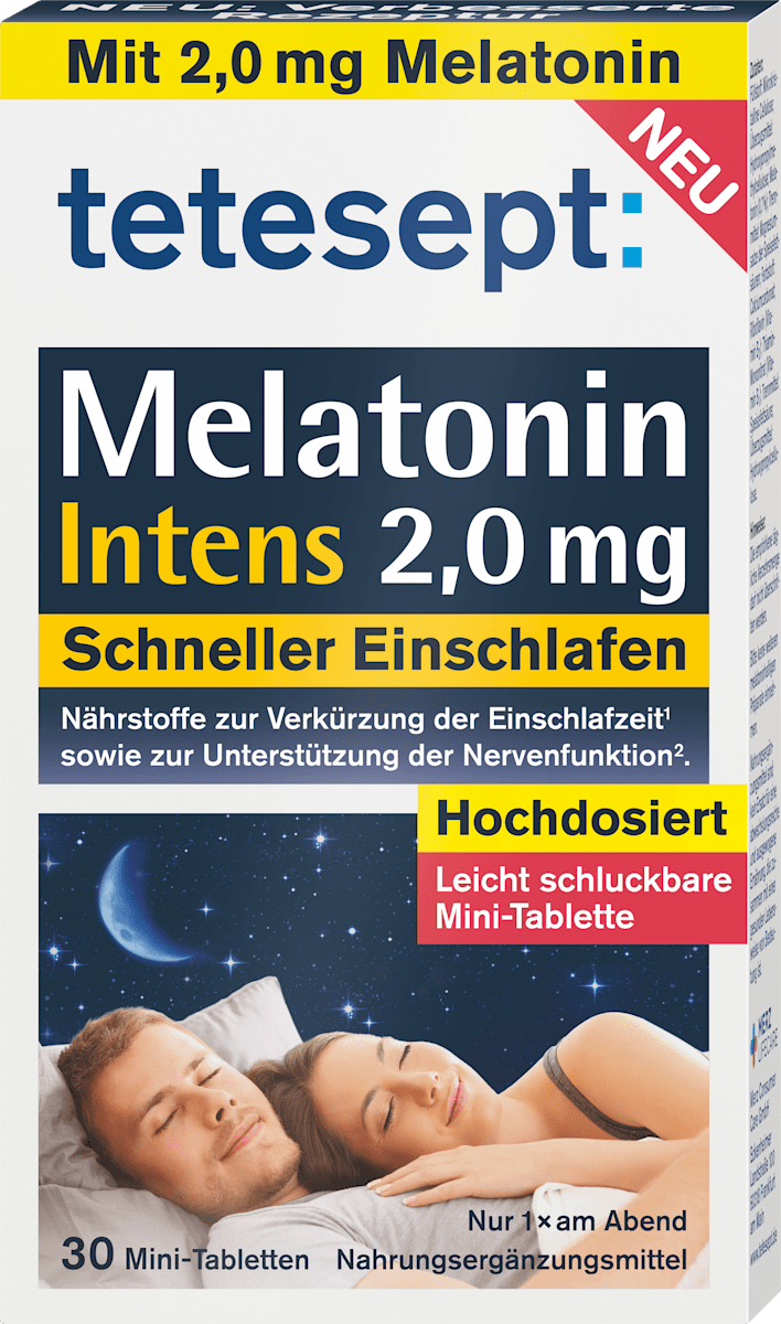tetesept Melatonin Intens Mini Tabletten 30 St, 8,4 g dauerhaft günstig ...