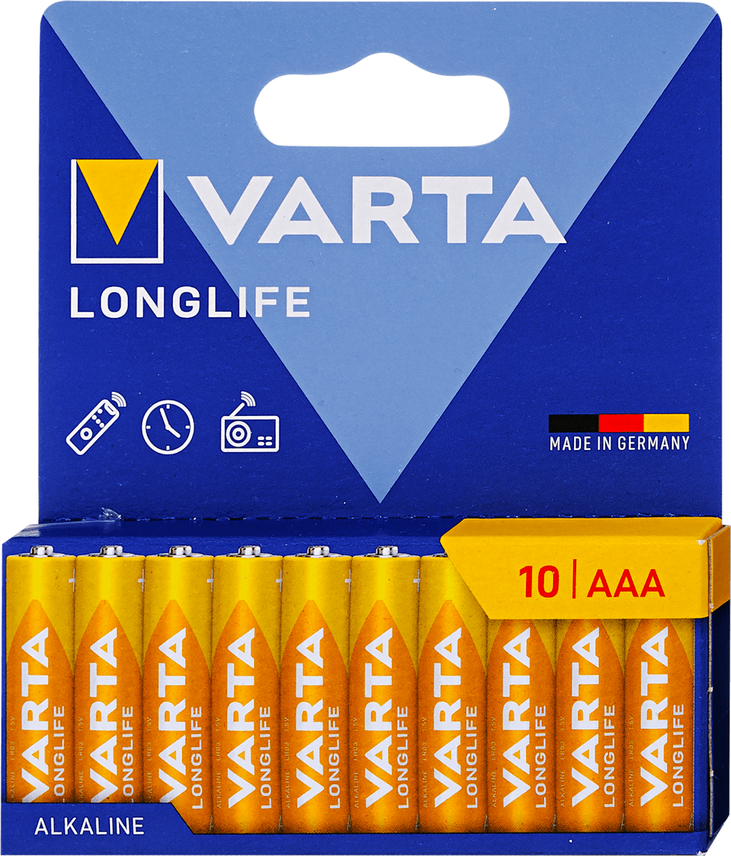 Varta AAA elem Longlife, 10 db | dm.hu