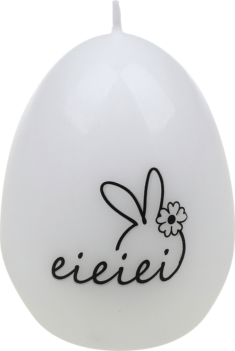 Dekorieren & Einrichten Eikerze "eieiei", weiß-schwarz, 1 St dauerhaft ...