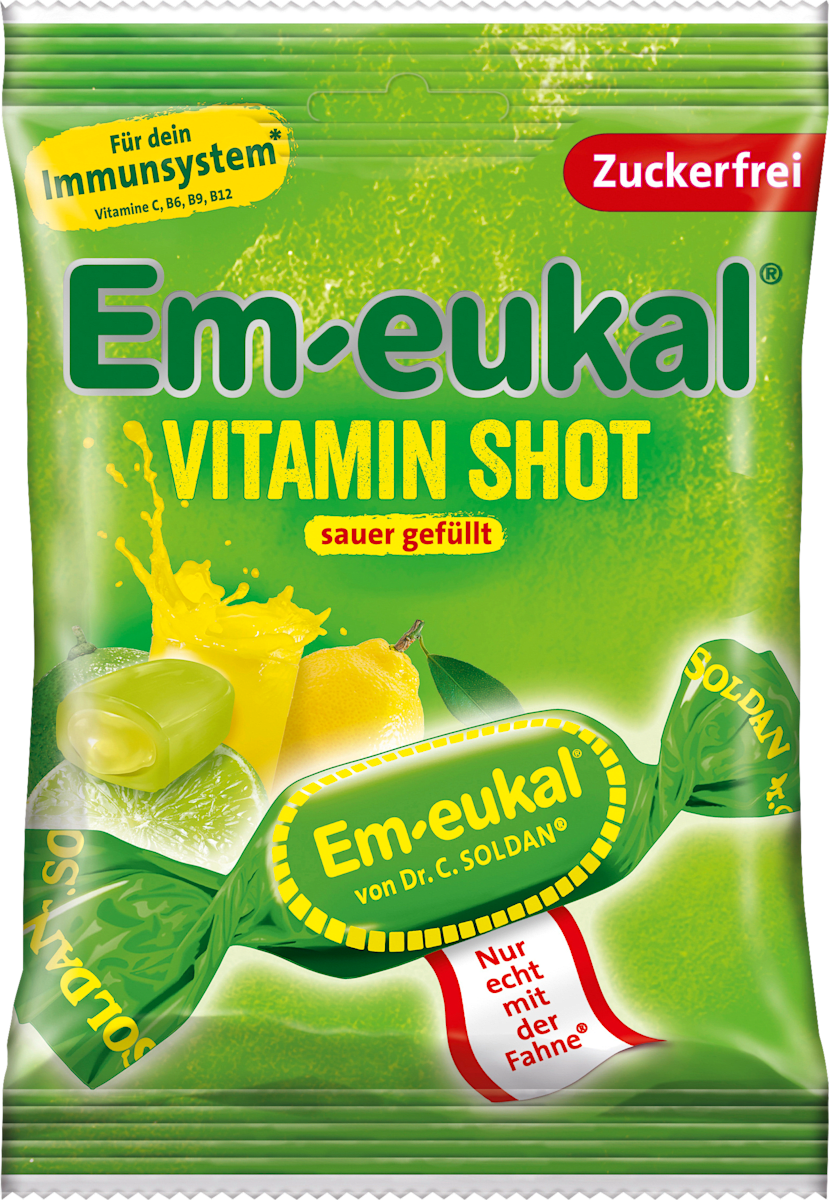 Em-eukal Bonbon, Vitamin Shot sauer, zuckerfrei, 75 g dauerhaft günstig ...