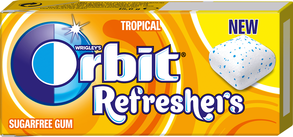 Orbit Orbit Refreshers žvakače gume Tropical, 16 g | dm.hr