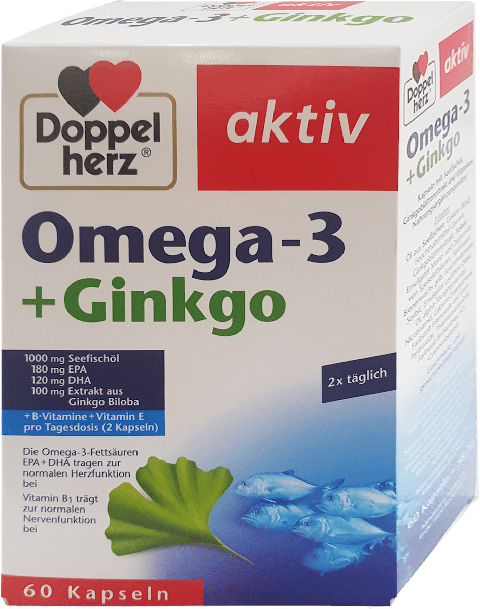 Doppelherz aktiv Omega-3 + Ginkgo kapsule, 60 kom | dm.rs
