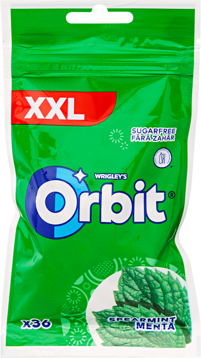 Orbit Rágógumi drazsé Spearmint, XXL, 36 db | dm.hu