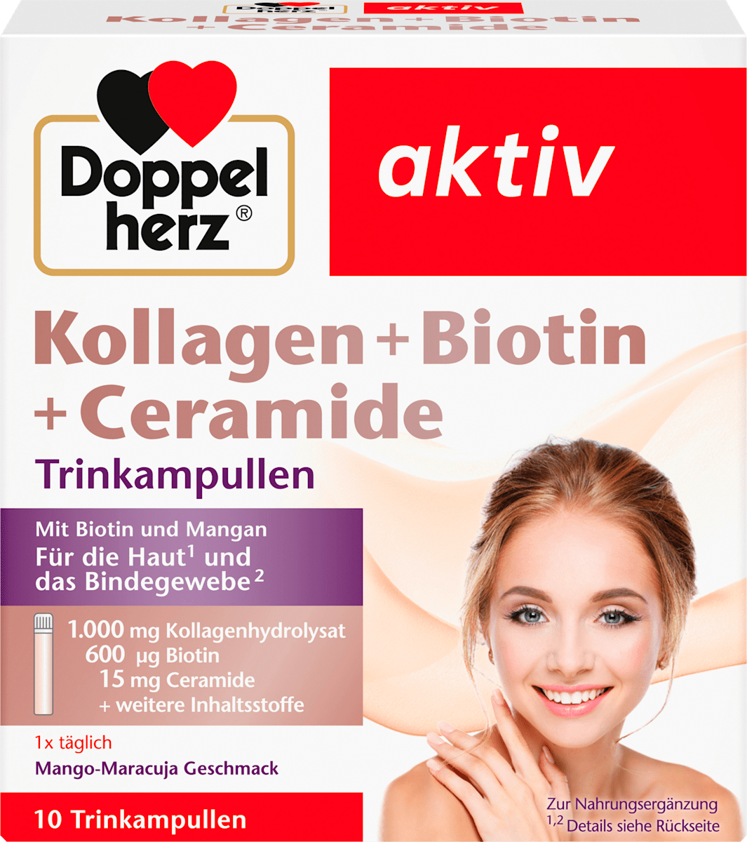 Doppelherz Kollagen + Biotin + Ceramide Trinkampullen 10 St, 250 ml ...