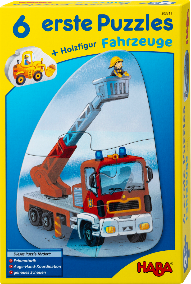 HABA Puzzle 6 erste Puzzles Fahrzeuge, 308 g | dm.at