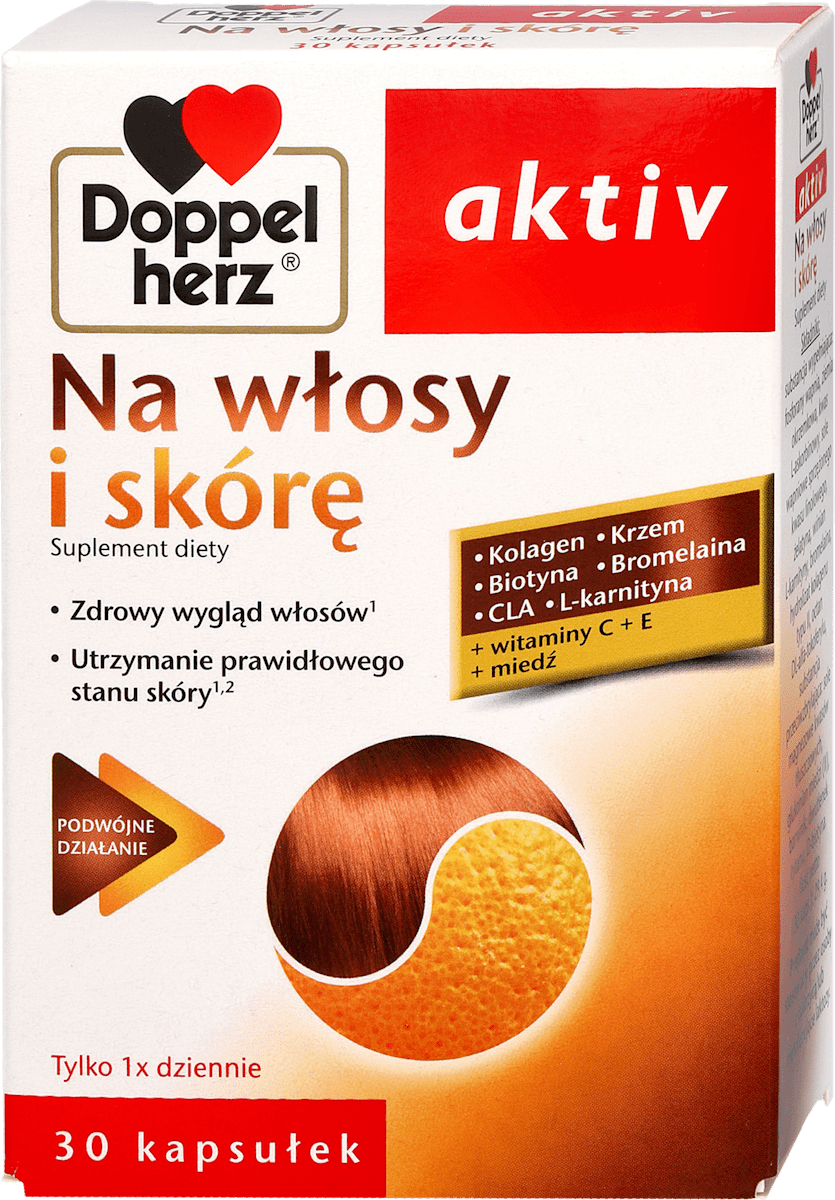 Doppelherz Suplement diety na włosy i skórę regeneracja, kapsułki, 30 szt. kupuj w zawsze ...
