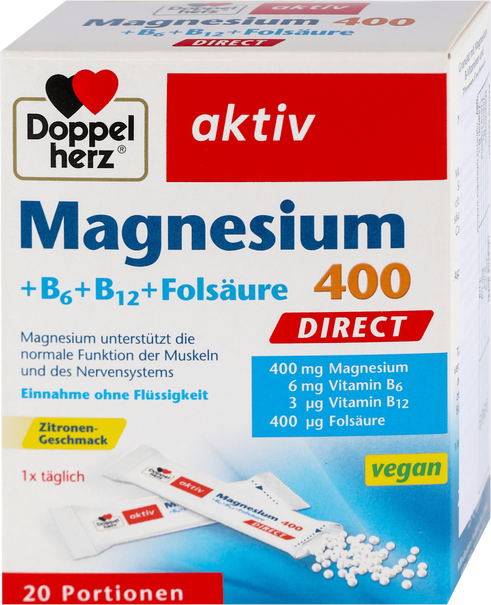 Doppelherz aktiv Magnezijum + B6 + B12 + folna kiselina direkt kesice ...