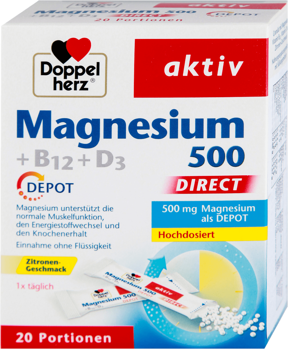 Doppelherz Magnesium+B12+D3 DIRECT, 20 kom | dm.rs