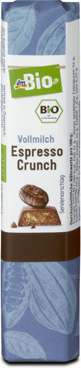 dmBio Mliječna čokoladna pločica s espresso punjenjem i komadićima ...