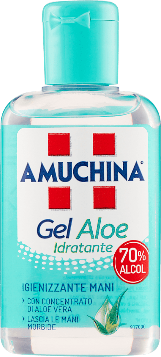 AMUCHINA Igienizzante mani idratante Gel Aloe, 80 ml | dm Italia