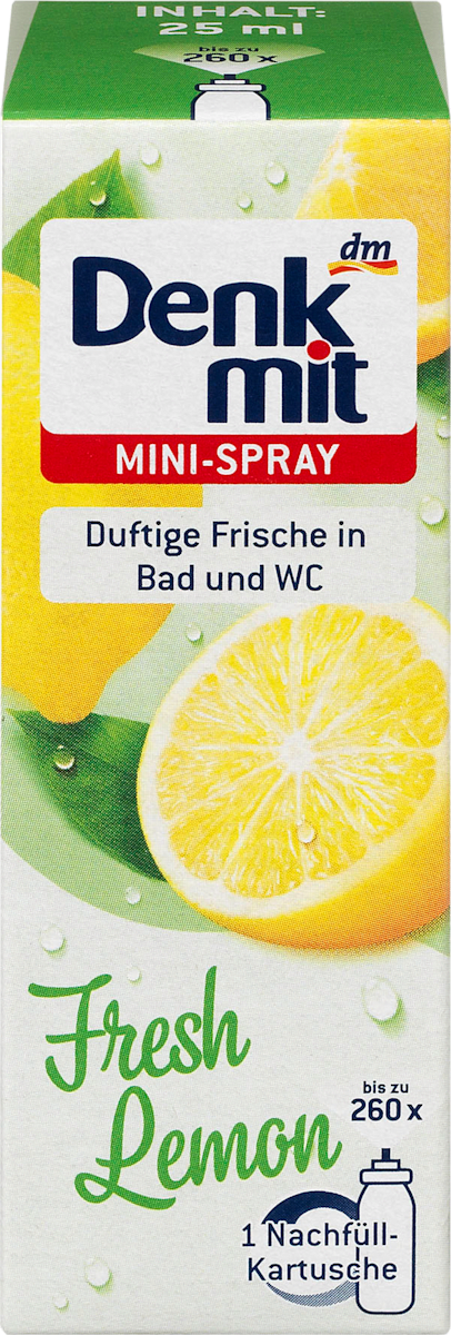 Denkmit Mini spray utántöltő Fresh lemon, 25 ml | dm.hu