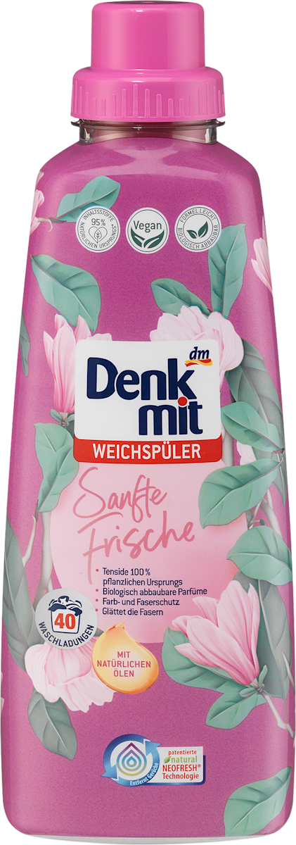 Denkmit Weichspüler Sanfte Frische 40 WL, 1 l dauerhaft günstig online ...