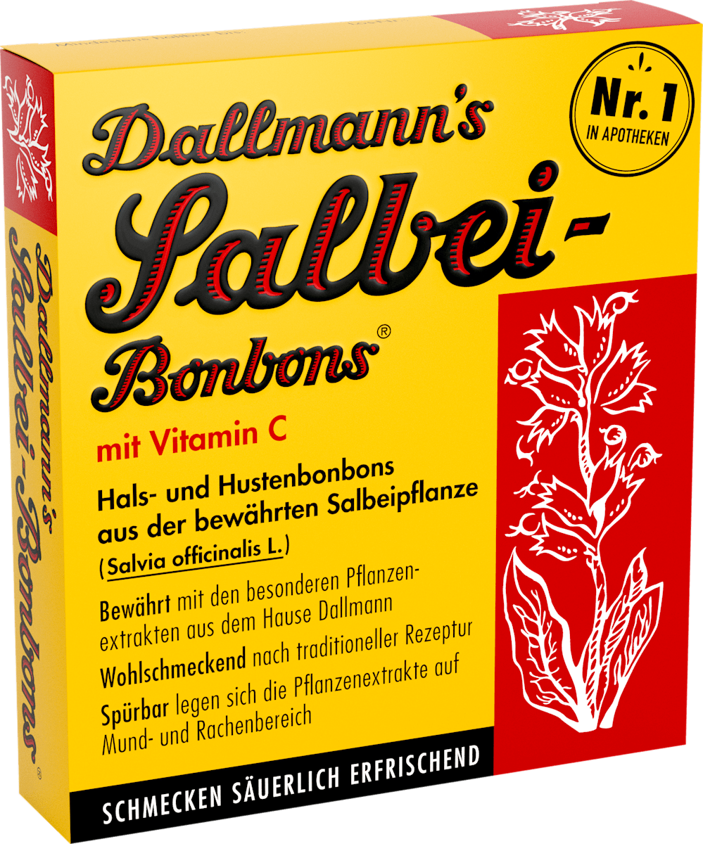 Dallmann's Salbei-Bonbons Hals- und Hustenbonbons mit Vitamin C (20 ...