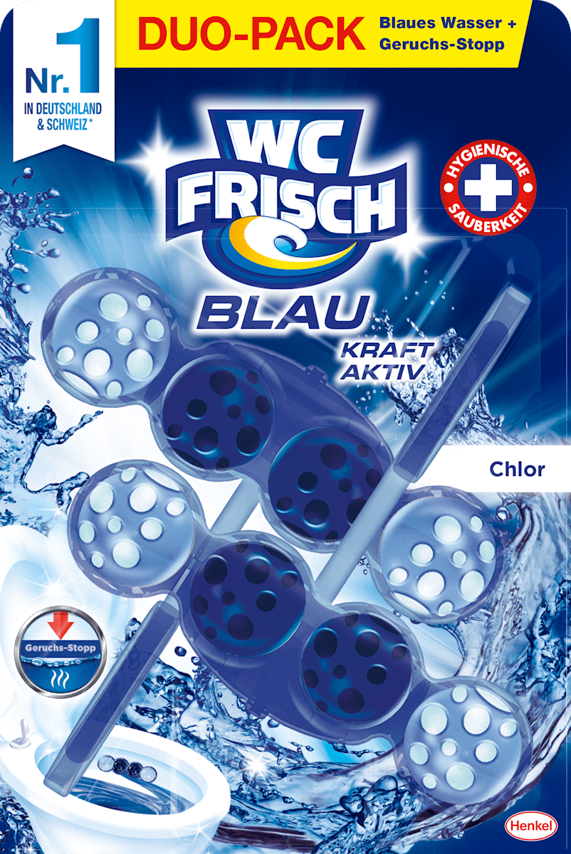 WC-Frisch WC-Stein Blau Kraft Aktiv Chlor, 2 St dauerhaft günstig ...