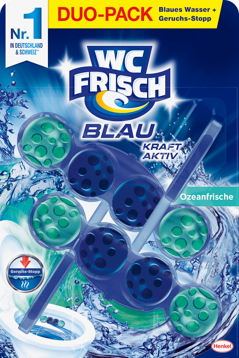 WC-Frisch WC-Stein Blau Kraft Aktiv Ozeanfrische, 2 St dauerhaft ...