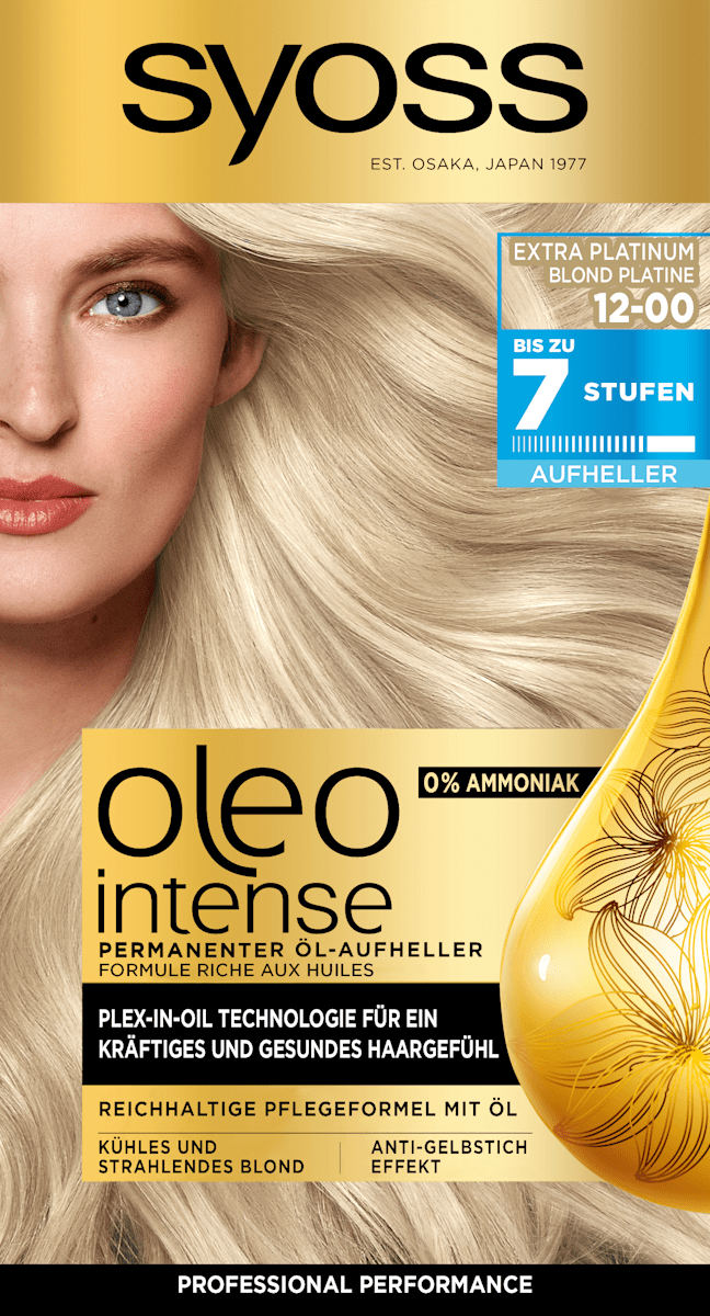 Syoss Oleo Intense Haare Aufheller 12-00 Extra Platinum, 1 St dauerhaft ...
