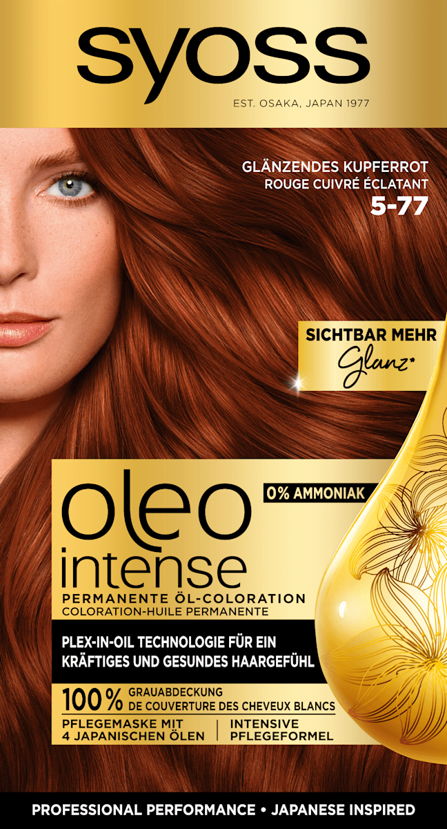 Syoss Oleo Intense Haarfarbe 5-77 Glänzendes Kupferrot, 1 St, 1 St dauerhaft günstig online ...