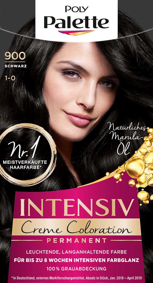 Palette Intensive Color Creme Haarfarbe 900 Schwarz, 1 St dauerhaft ...