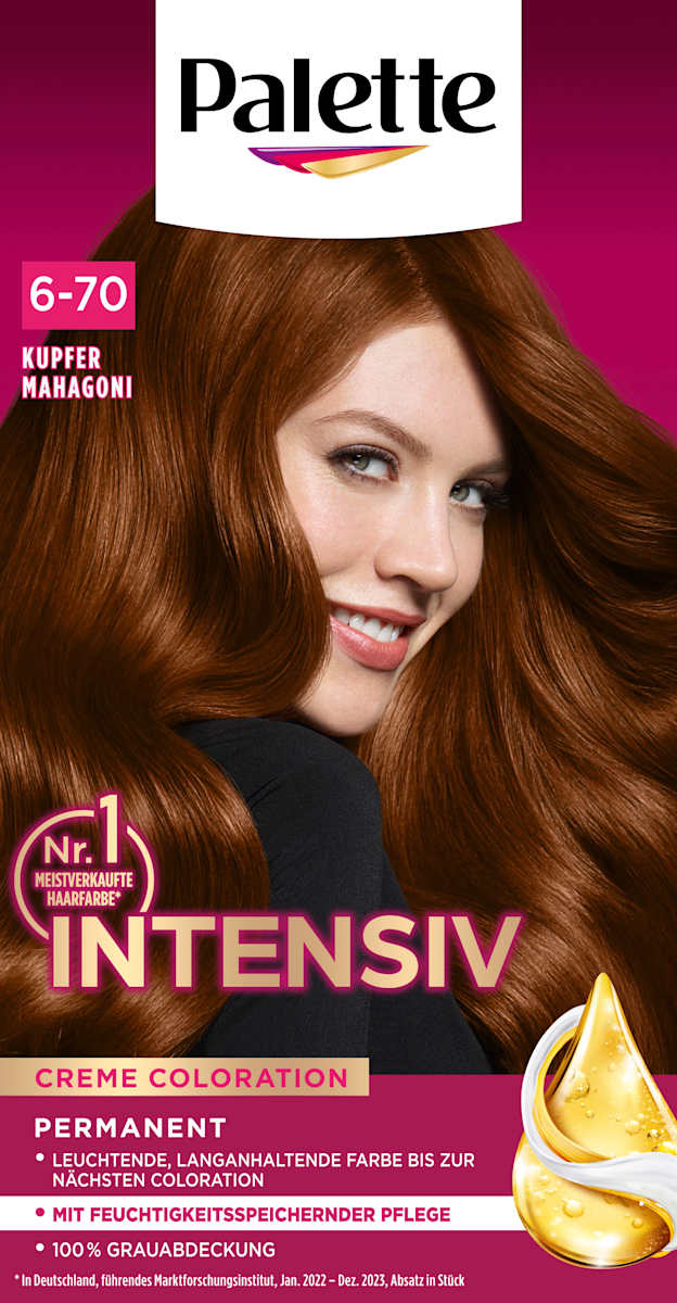Palette Intensive Color Creme Haarfarbe 6-70 Kupfer Mahagoni, 1 St ...