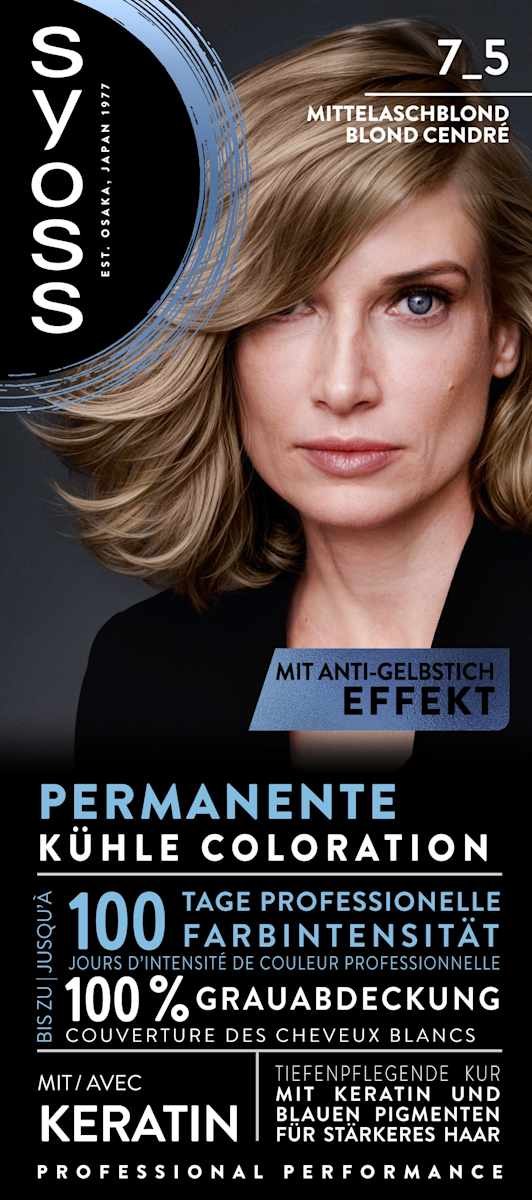 Syoss Haarfarbe 7_5 Mittelaschblond, 1 St dauerhaft günstig online ...