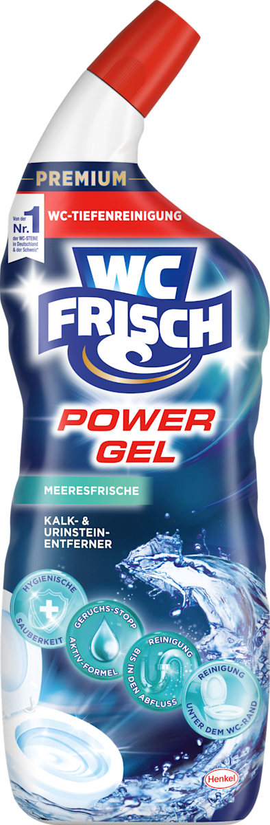 WC-Frisch WC-Reiniger Power WC Gel&Meeresfrische, 750 ml dauerhaft ...