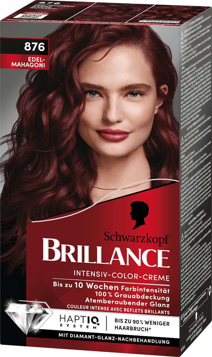 Schwarzkopf Brillance Barva za lase 876 Žlahtni mahagonij, 1 kos | dm.si