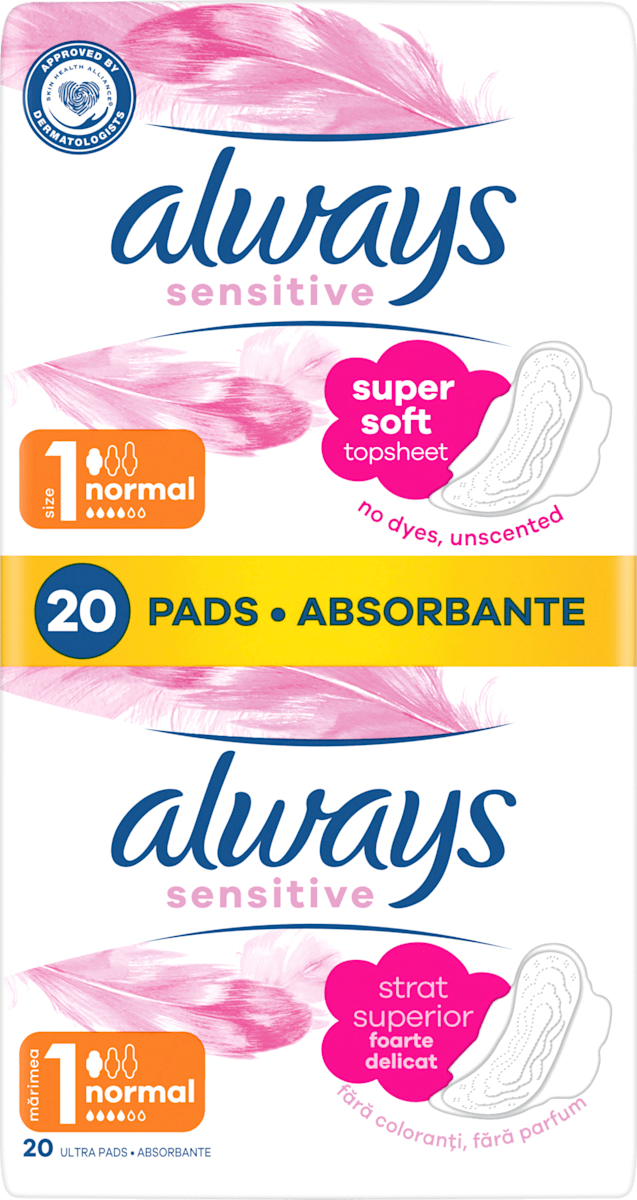 always vložky Sensitive Ultra normal plus, 20 ks | dm.cz