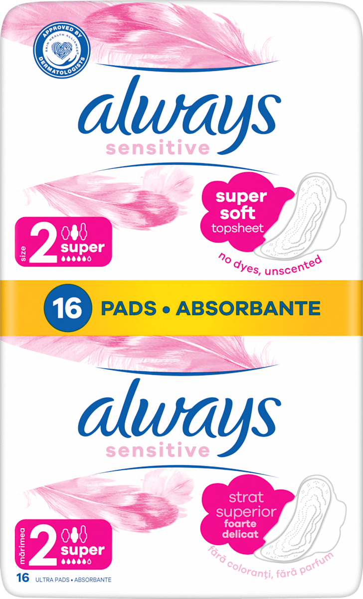 always vložky Ultra Sensitive super plus, 16 ks | dm.cz